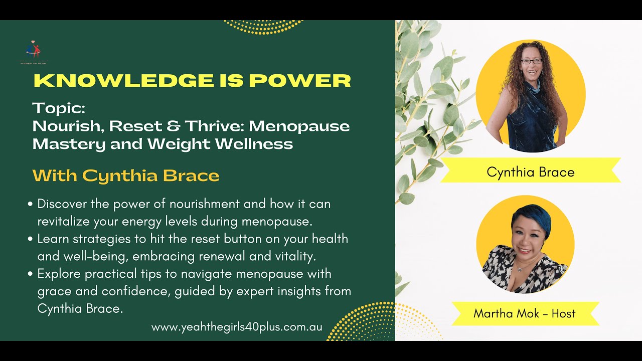 Knowledge is power-Women over 40's Guide to Menopause Mastery and Weight Wellness With Cynthia ...