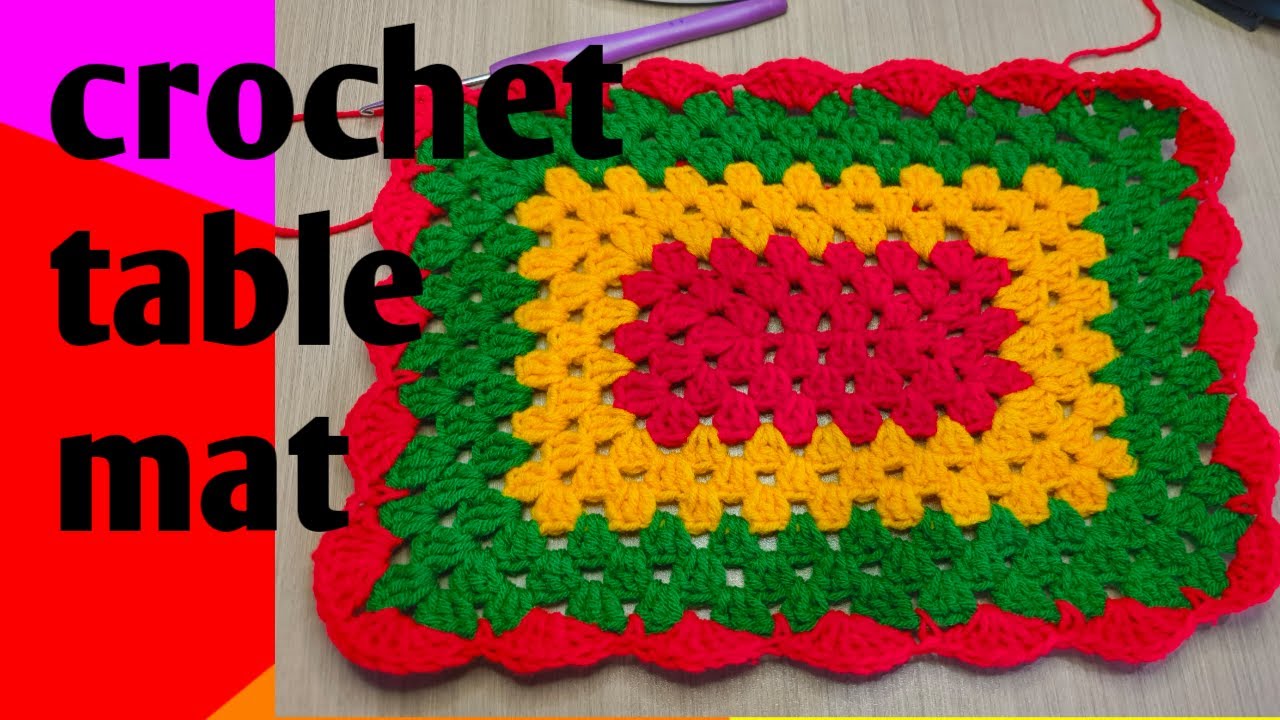 Crochet table mat / crochet easy table mat / crochet mat design - YouTube