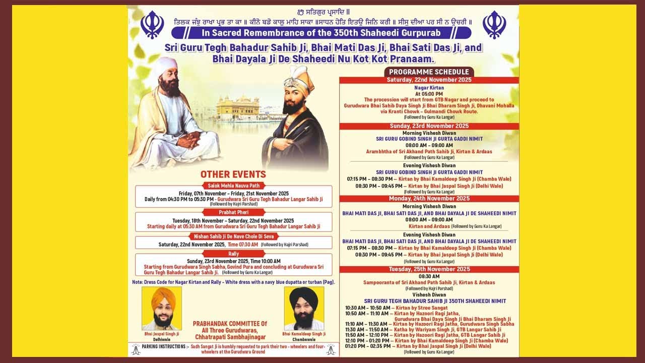 SRI GURU TEGH BAHADUR SAHIB JI,BHAI MATA DAS JI, BHAI SATI DAS JI, AND ...