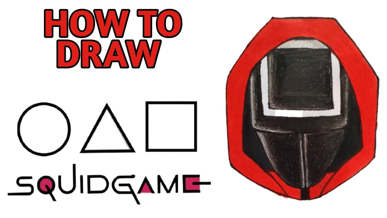 How To Draw a Guard Squid Game Netflix Step by Step - YouTube