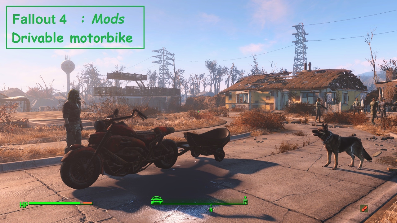 Fallout 4 driveable motorbike mod guide & in use demo. - YouTube