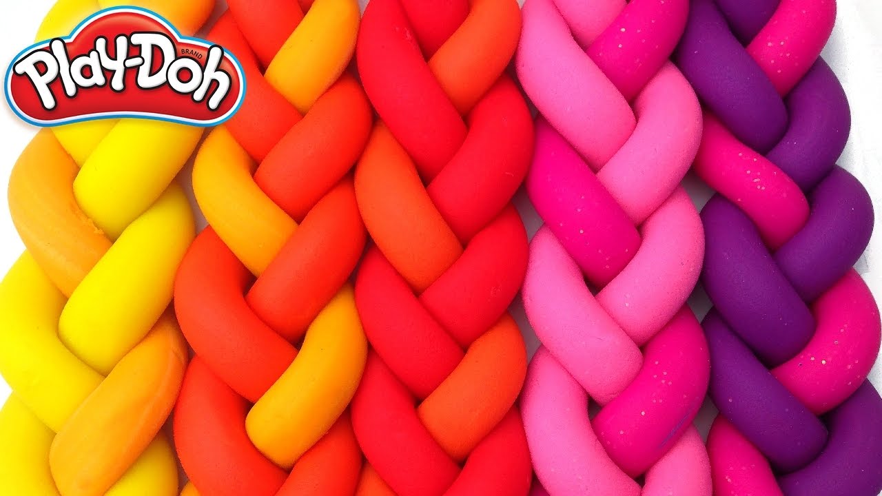 DIY Play Doh Rainbow Braids How To Make Modelling Clay Braid - Fun ...
