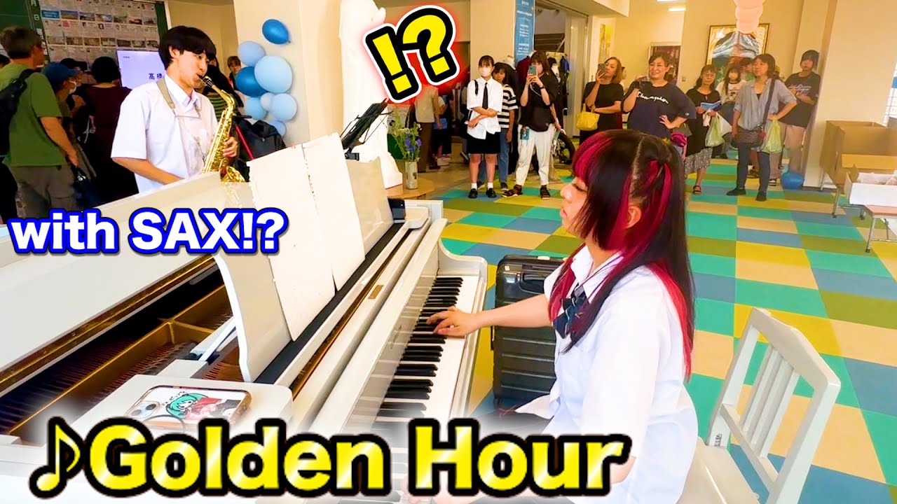 Golden Hour Piano in Japan public♪JVKE Golden Hour&Bling-Bang-Bang-Born ...