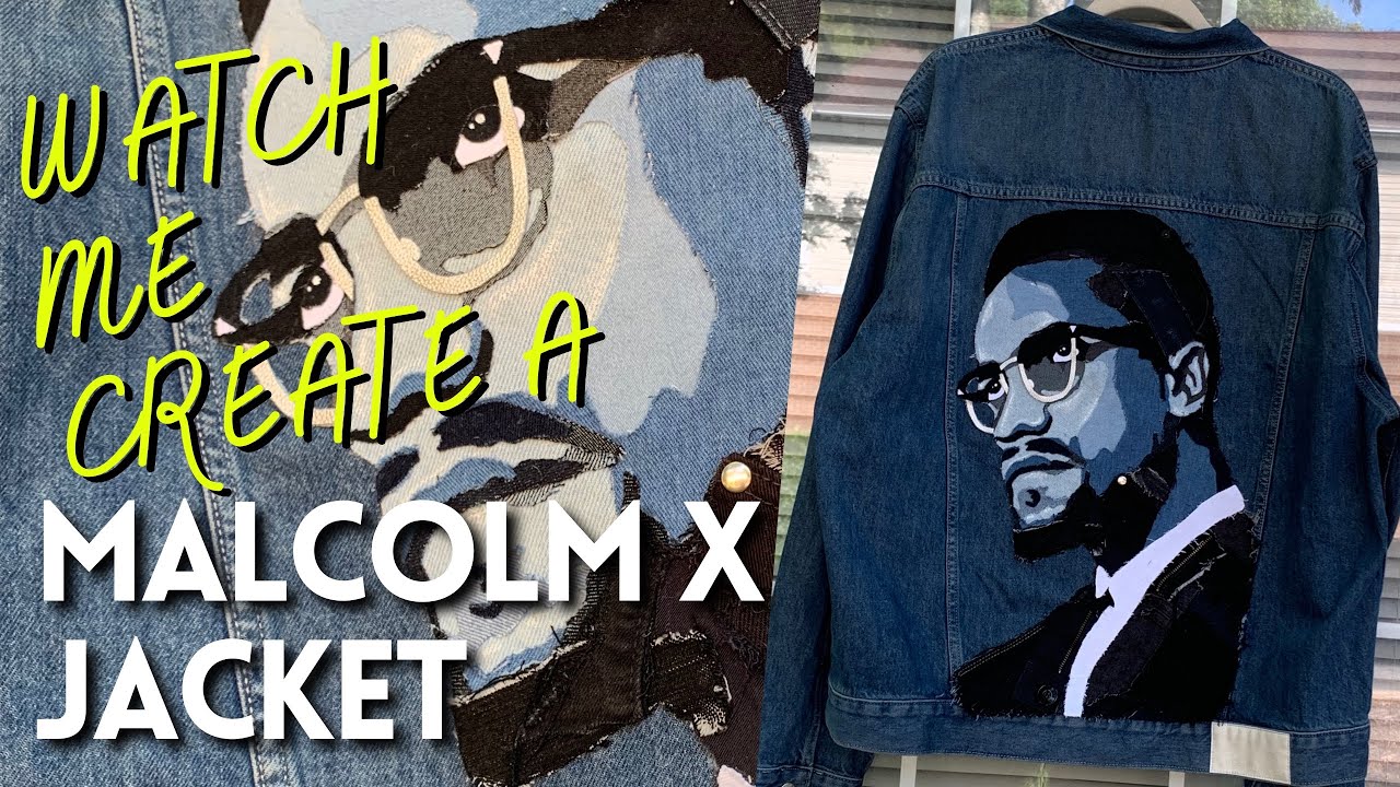 Creating a Malcolm X Denim Jacket - YouTube