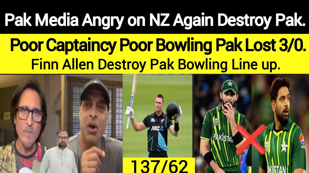 Pak Media Angry on Finn Allen Destroy Pak Bowling | Poor Captaincy ...