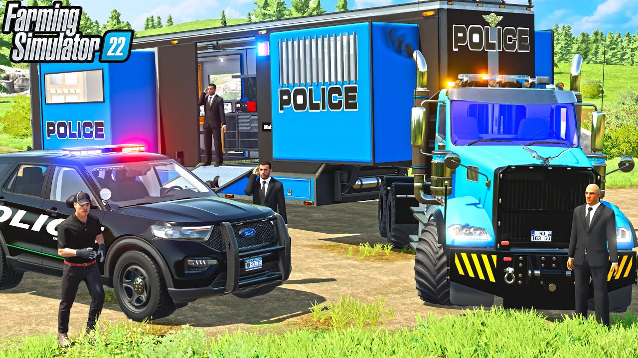 POLICE MOBILE COMMAND *HUGE CHASE* | FARMING SIMULATOR 22 - YouTube