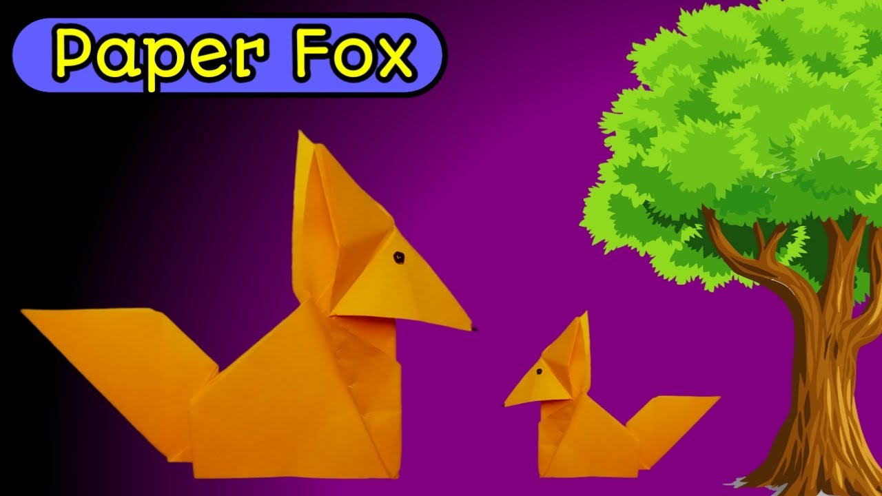 How to Fold a Paper Fox , Easy Paper Fox - YouTube