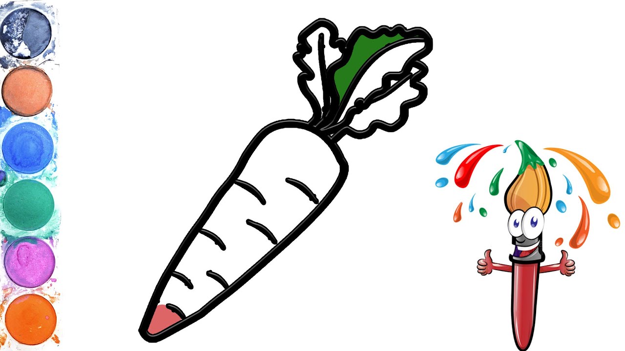 Bolalar uchun Sabzi rasm chizish/Drawing Carrot for children/Рисование ...