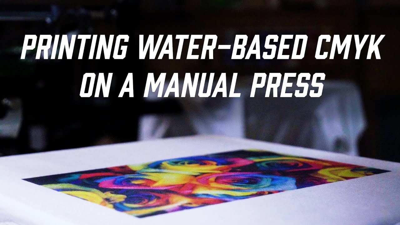 Preparing Art and Screen Printing CMYK with Water-Based Inks - YouTube