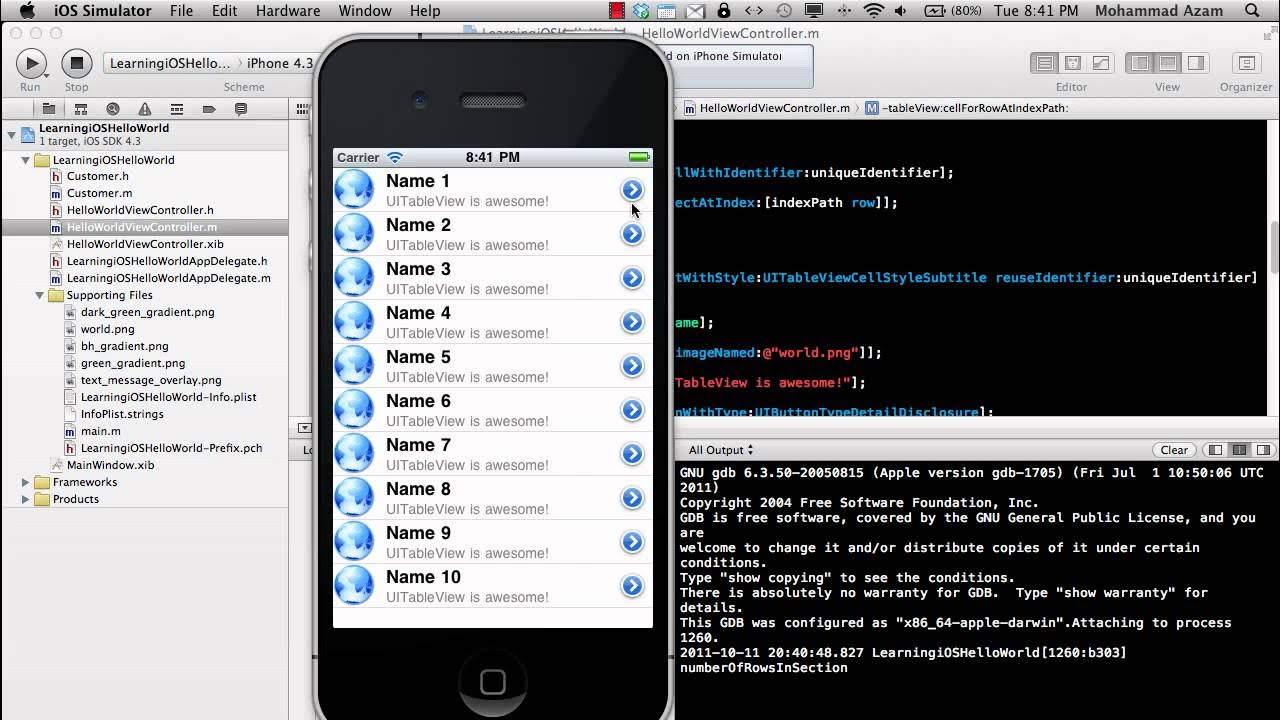 Learning iOS Development Part 9 (Styling UITableView) - YouTube