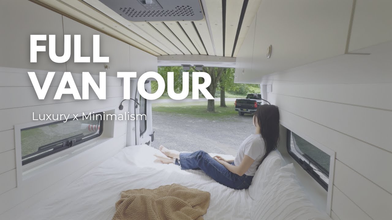 Luxury x Minimalism FULL VAN TOUR | stylish Full Shower | built-in ...