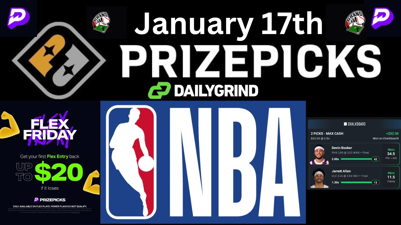Prize Picks Props NBA Jan 17th - YouTube