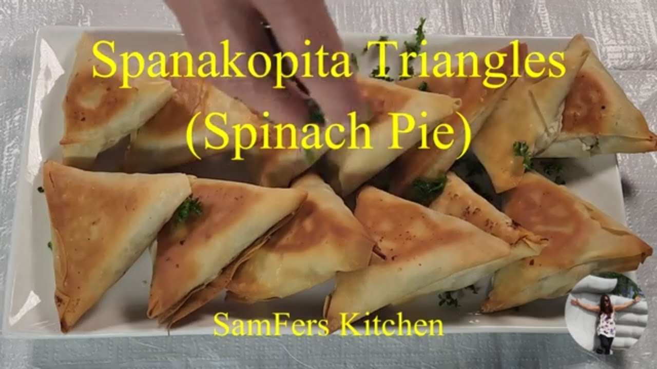 Spanakopita (Spinach Pie) Triangles - YouTube