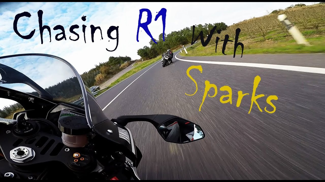 Yamaha R1 2017 Chasing R1 2010 with Sparks - YouTube