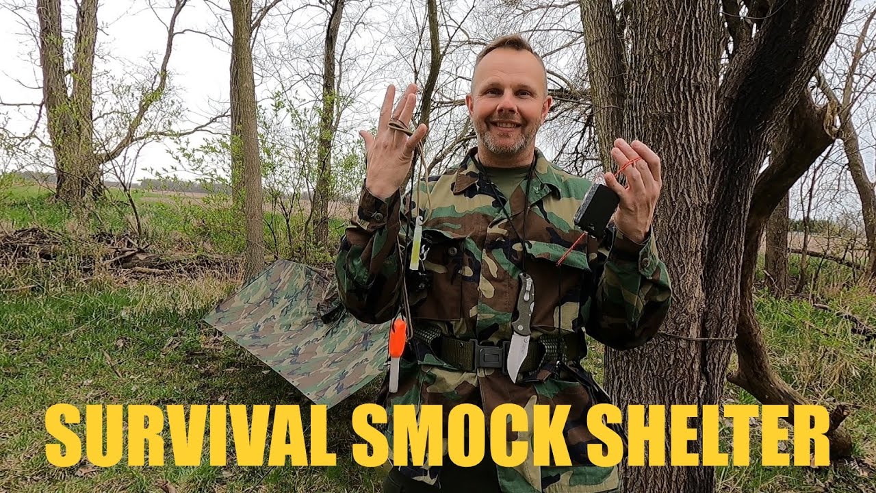 SURVIVAL SMOCK SHELTER SYSTEM SET-UP - YouTube