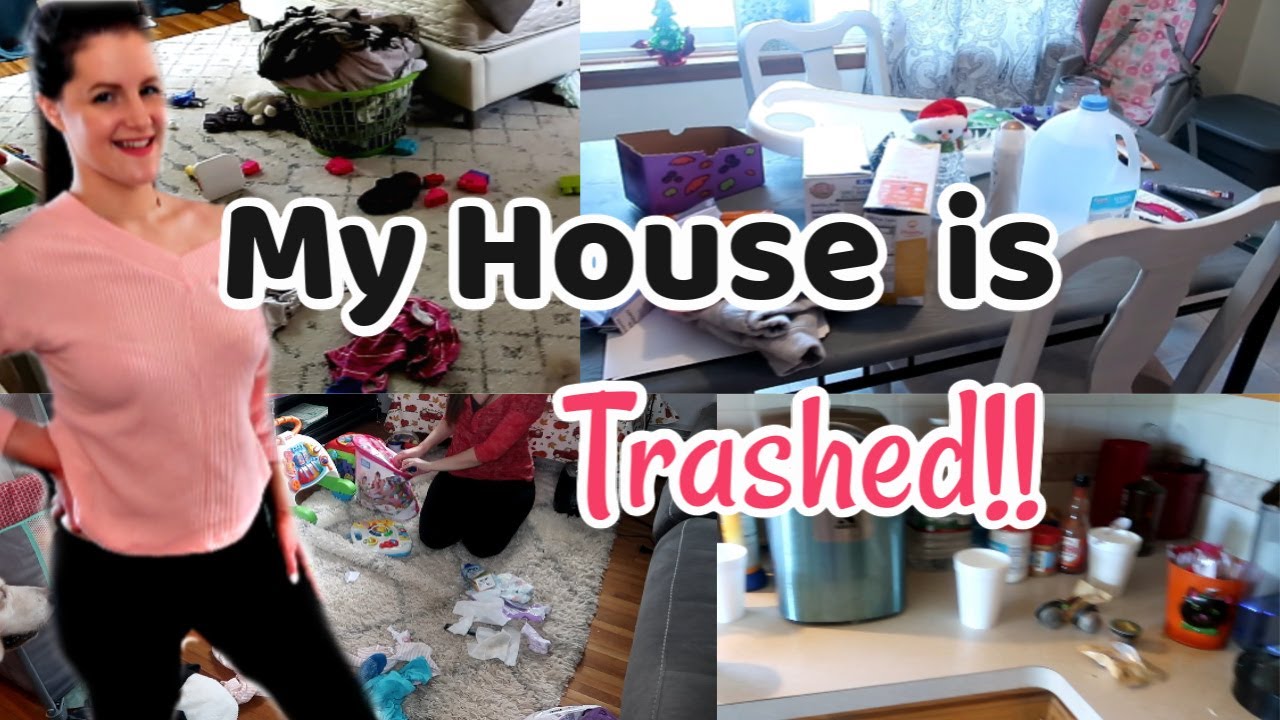 WHOLE (MESSY) HOUSE CLEAN WITH ME | COMPLETE DISASTER | SPEED CLEANING ...