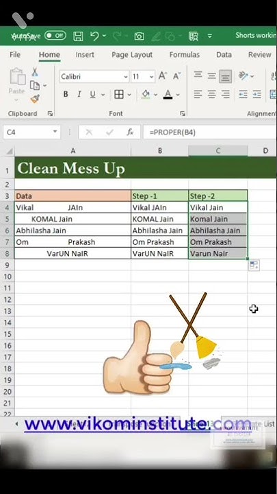 Clean mess up |#shorts |#exceltricks - YouTube