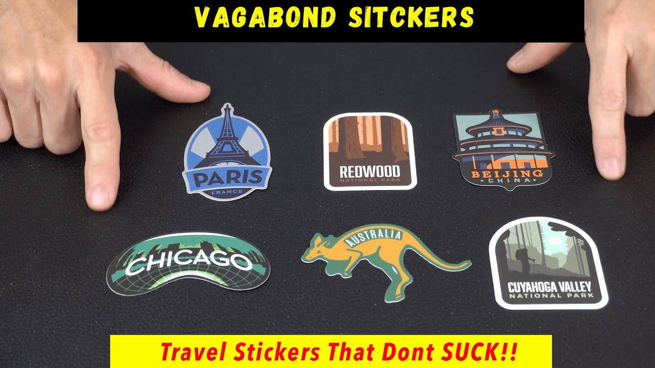 "Vagabond" Travel Stickers - Personalized Stickers To Commemorate Your ...