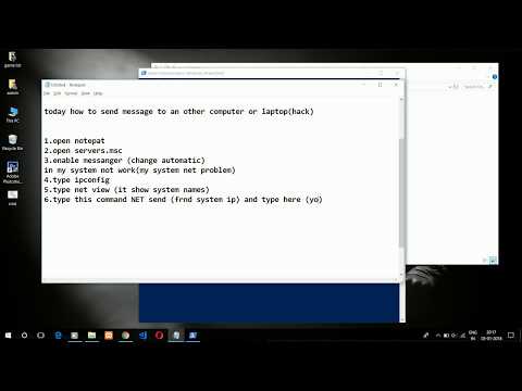 How to send a message to an other computer