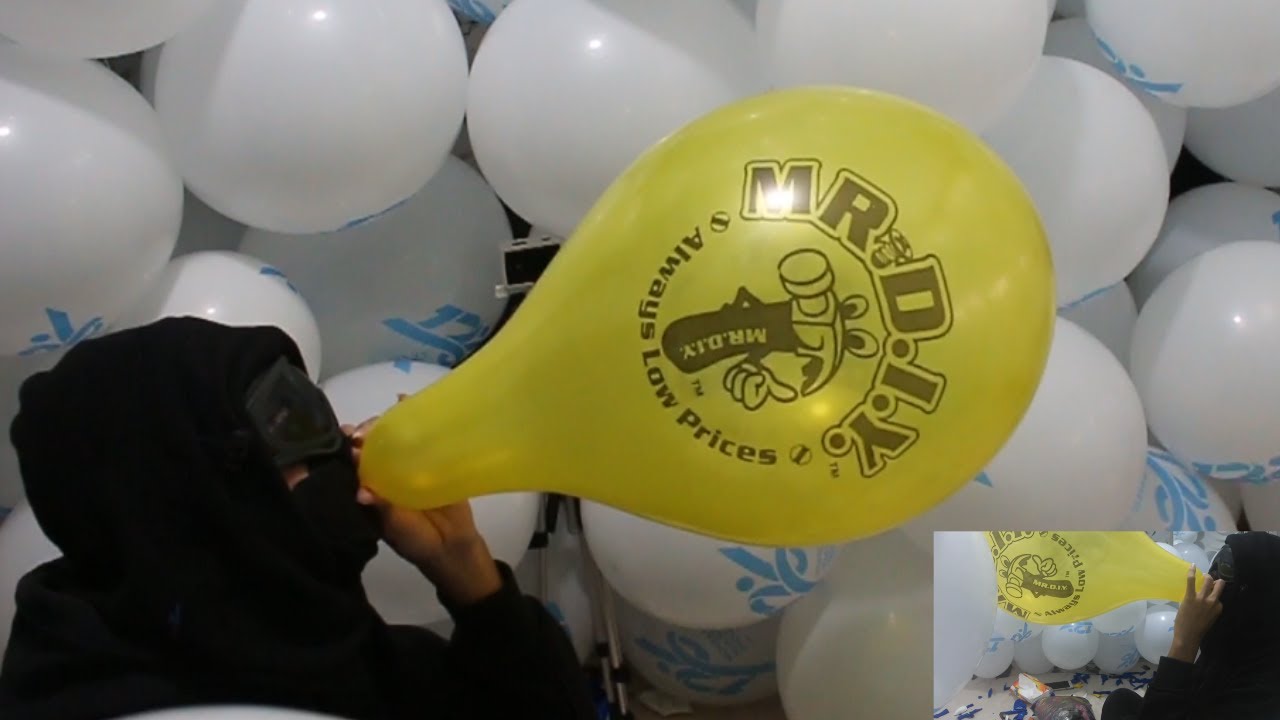 B2P (Blow to pop) Mr.DIY's Yellow Balloon - YouTube