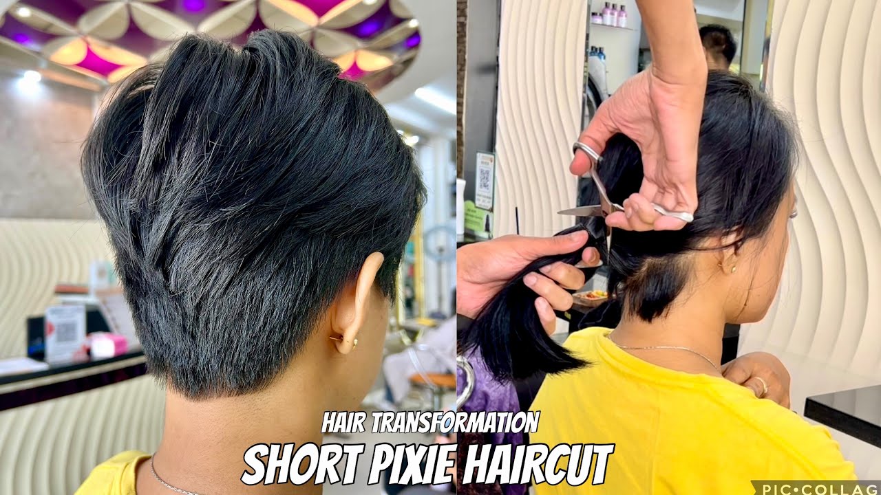 PIXIE HAIRCUT | Hair Transformation | How to Pixie Haircut | Tutorial ...