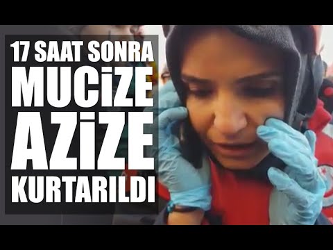 AFAD ekibinin enkaz altında telefonla konuştuğu Azize enkazdan kurtarıldı. İşte o anlar.
