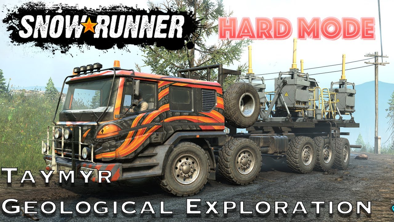 SnowRunner Hard Mode [S03E03] Geological Exploration - Taymyr, Russian ...