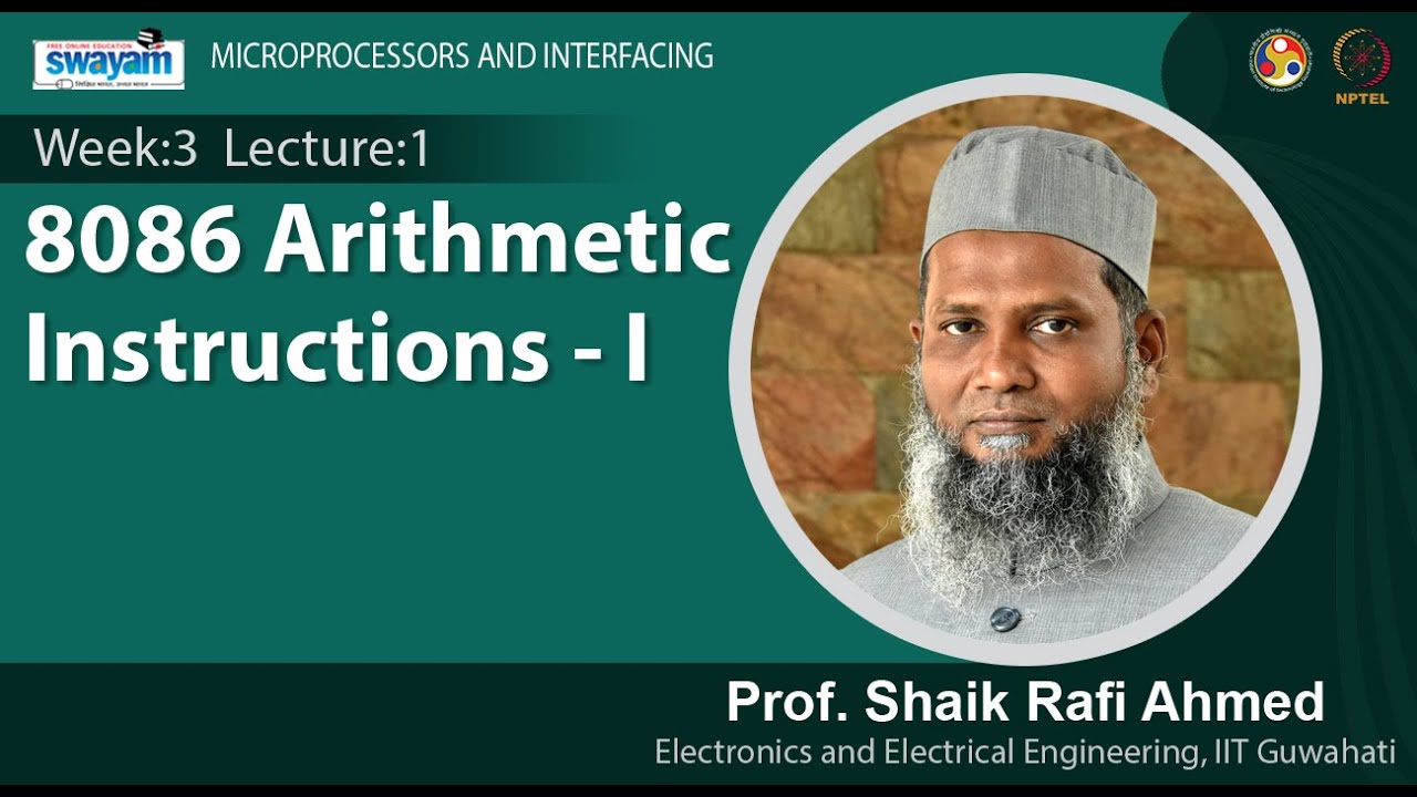 Lec 7 : 8086 Arithmetic Instructions I - YouTube