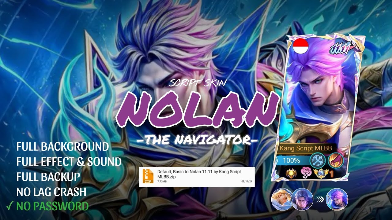 Script Skin Nolan 11.11 No Password | Full Effect & Voice | New Patch ...