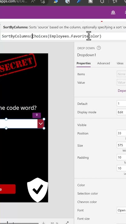 Sort Your Dropdown Choices with SortByColumns #shorts - YouTube