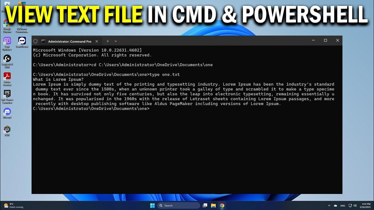 How To View Text File in Command Prompt and PowerShell in Windows 11 & 10 - Easy Fix - YouTube
