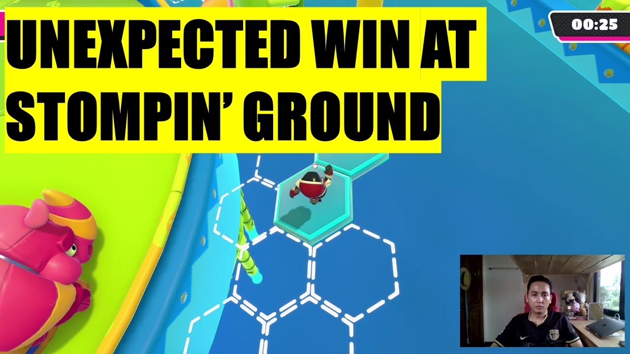 UNEXPECTED WIN AT STOMPIN' GROUND - Fall Guys Gameplay 60fps - YouTube