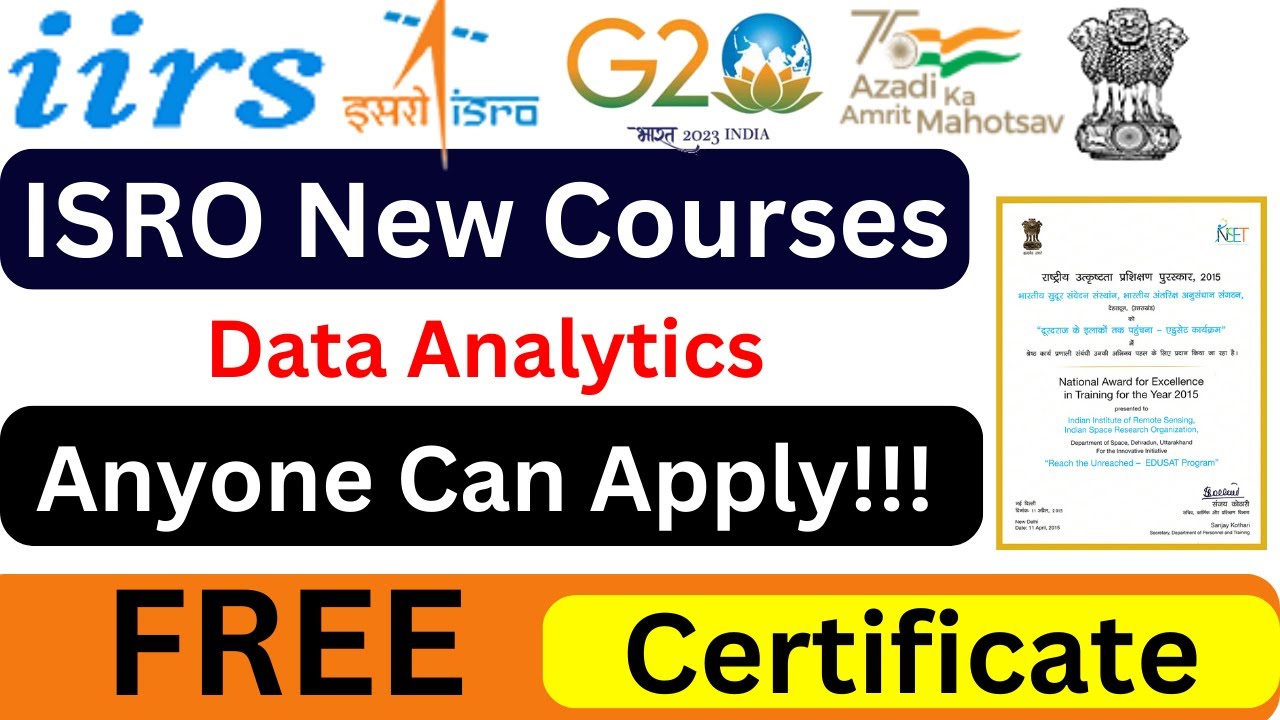 ISRO Course Certification | ISRO Certificate | Data Analytics Course by ...