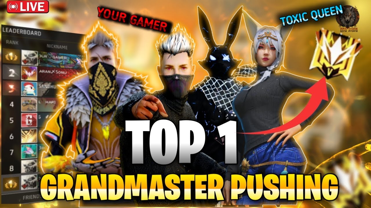 Your Gamer Is Live With Toxic Queen 😎😃Br Rank Grandmaster Pushing🚀🔥 # ...