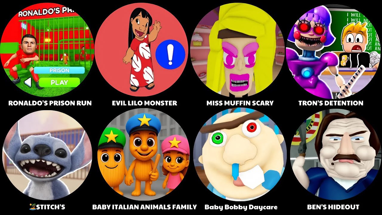 ESCAPE TRON'S DETENTION,RONALDO'S PRISON RUN,ESCAPE EVIL LILO MONSTER,🏝 ...