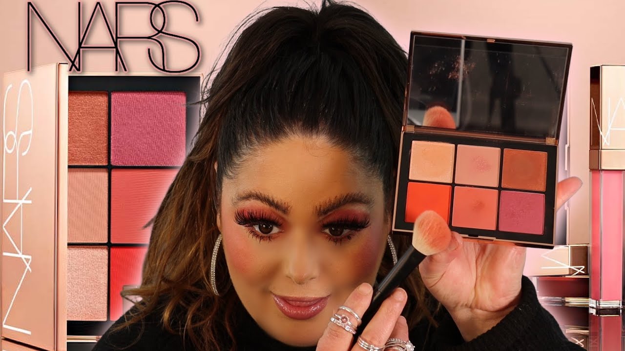 Nars Afterglow Palette Lip Shine Swatches Demo Review - YouTube