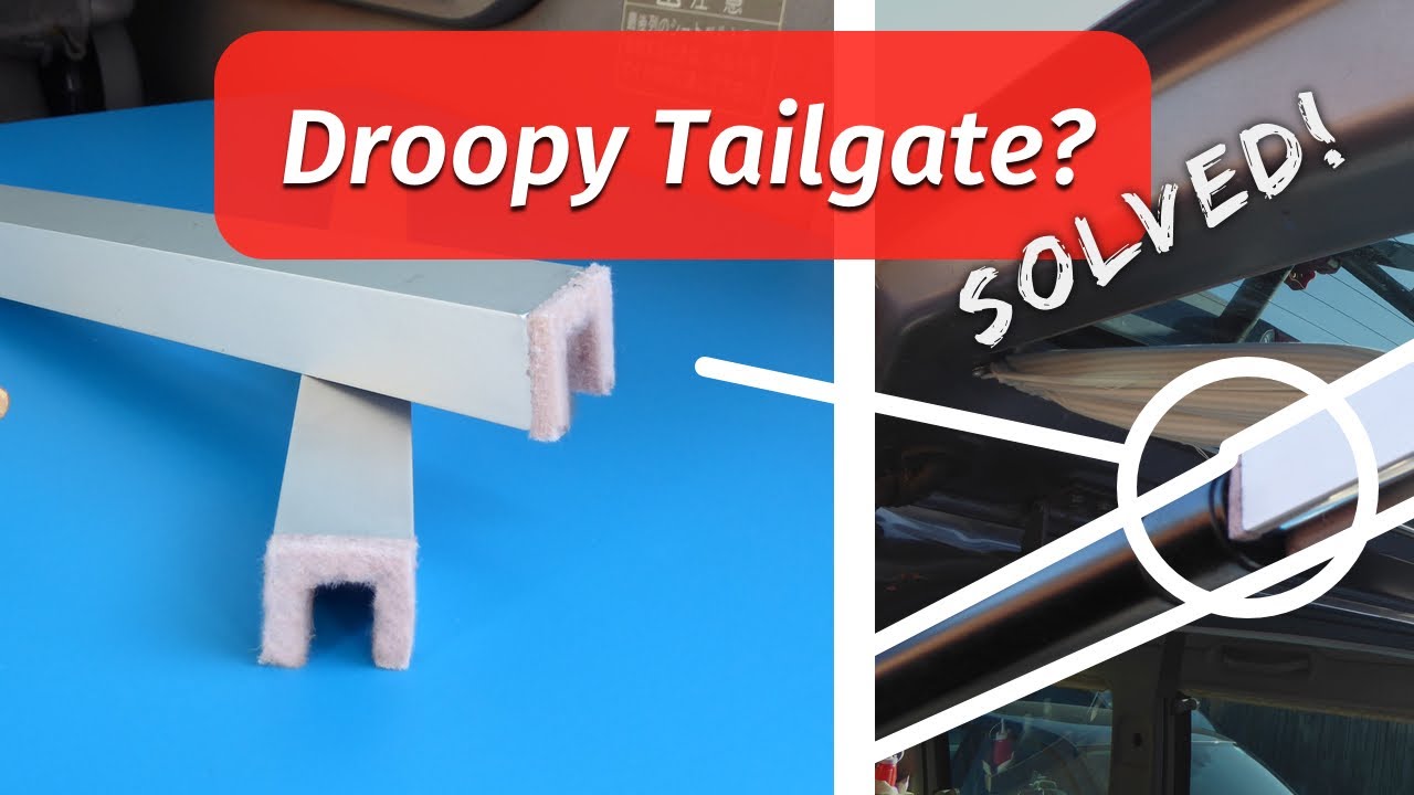 Droopy Tailgate?...SOLVED! | DIY Gas Strut Assists - Mazda Bongo - YouTube
