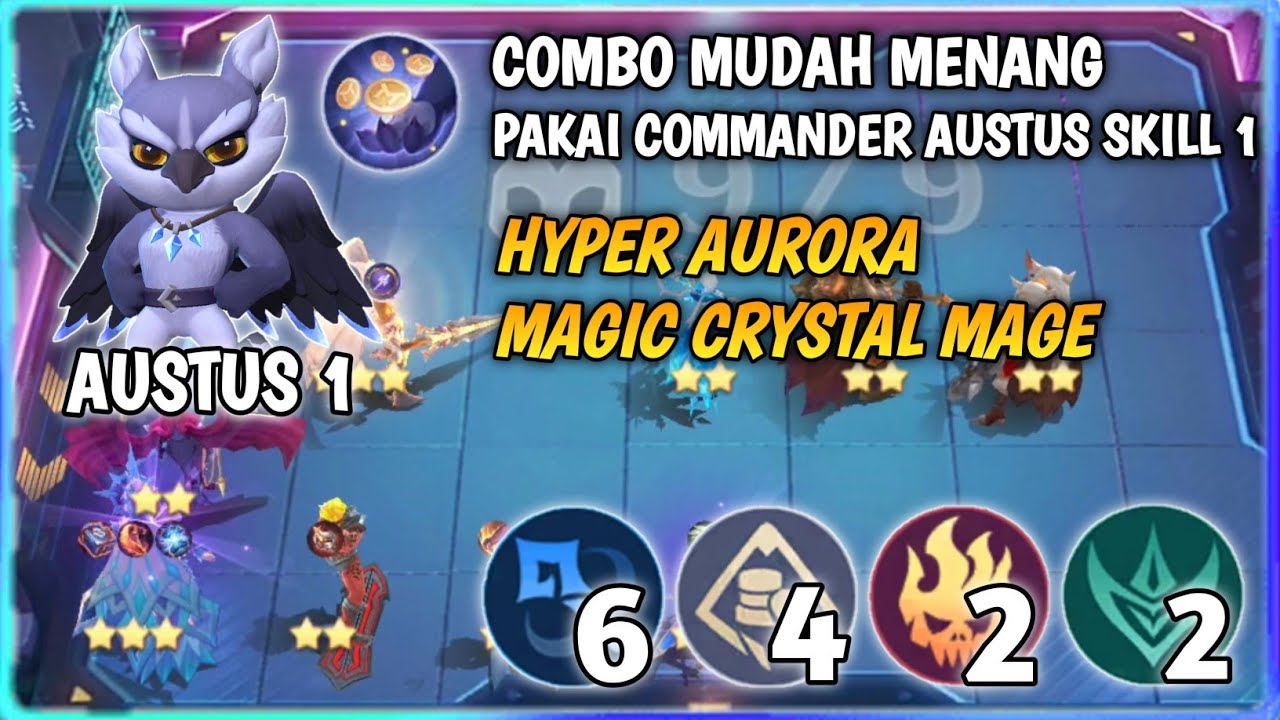 COMBO MUDAH MENANG PAKAI COMMANDER AUSTUS SKILL 1 MAGIC CHESS MOBILE ...