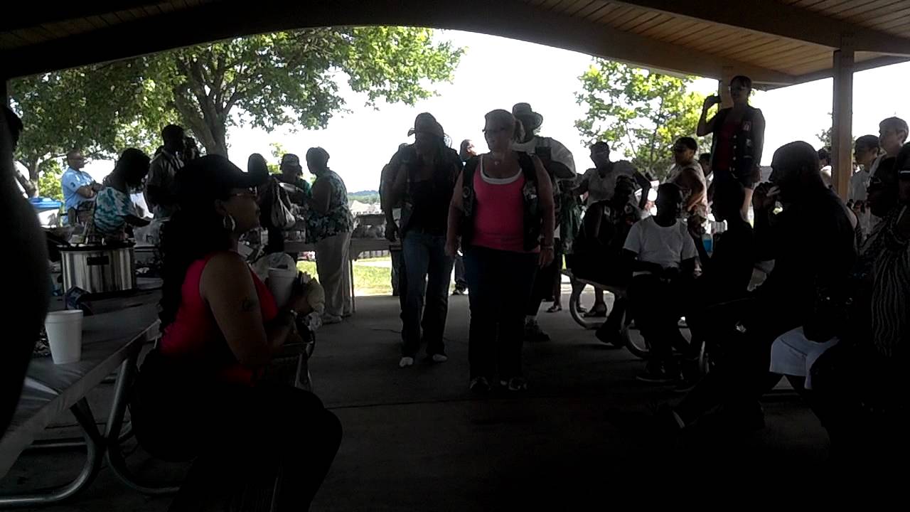 The Bikers Shuffle at the Black Jacket Cruisers Cookout - YouTube