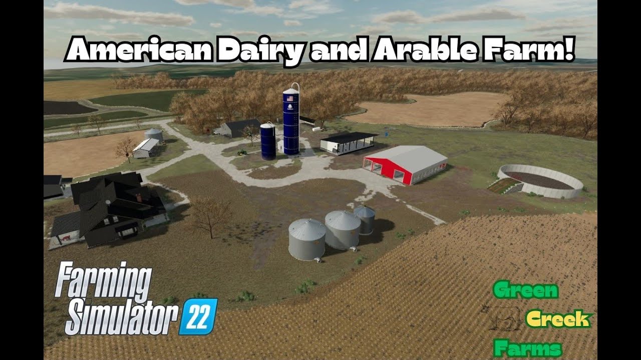 American Dairy Farm Build! - FS22, Taheton County - YouTube