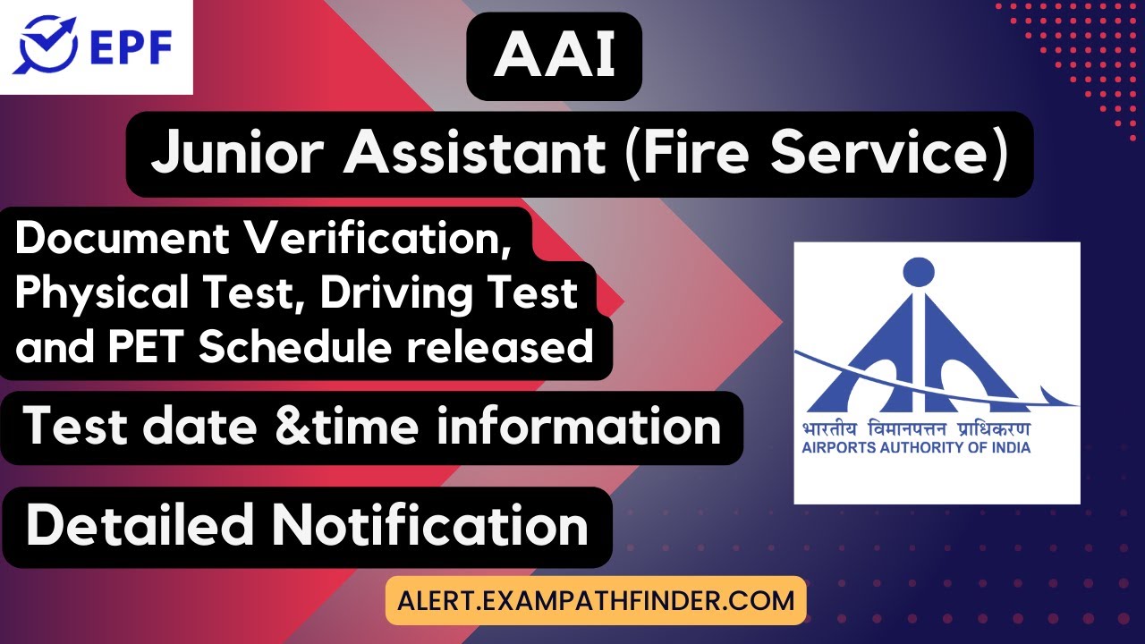 AAI || Document Verification, Physical Test, Driving Test and PET ...