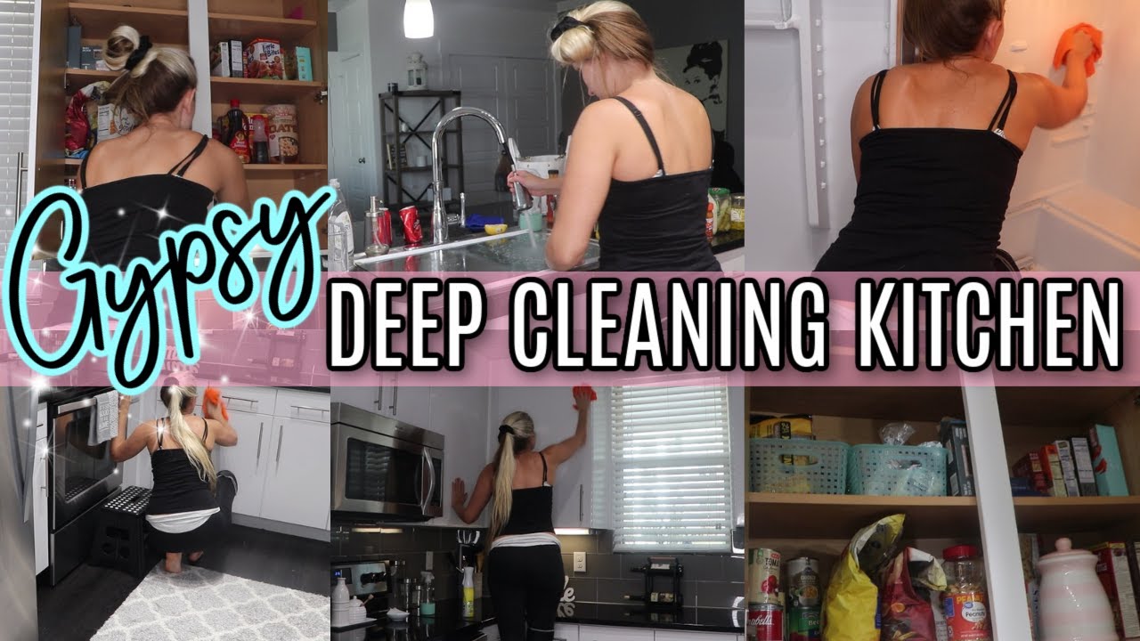 DEEP CLEANING KITCHEN // CLEANING MOTIVATION // FULL KITCHEN CLEANING ...