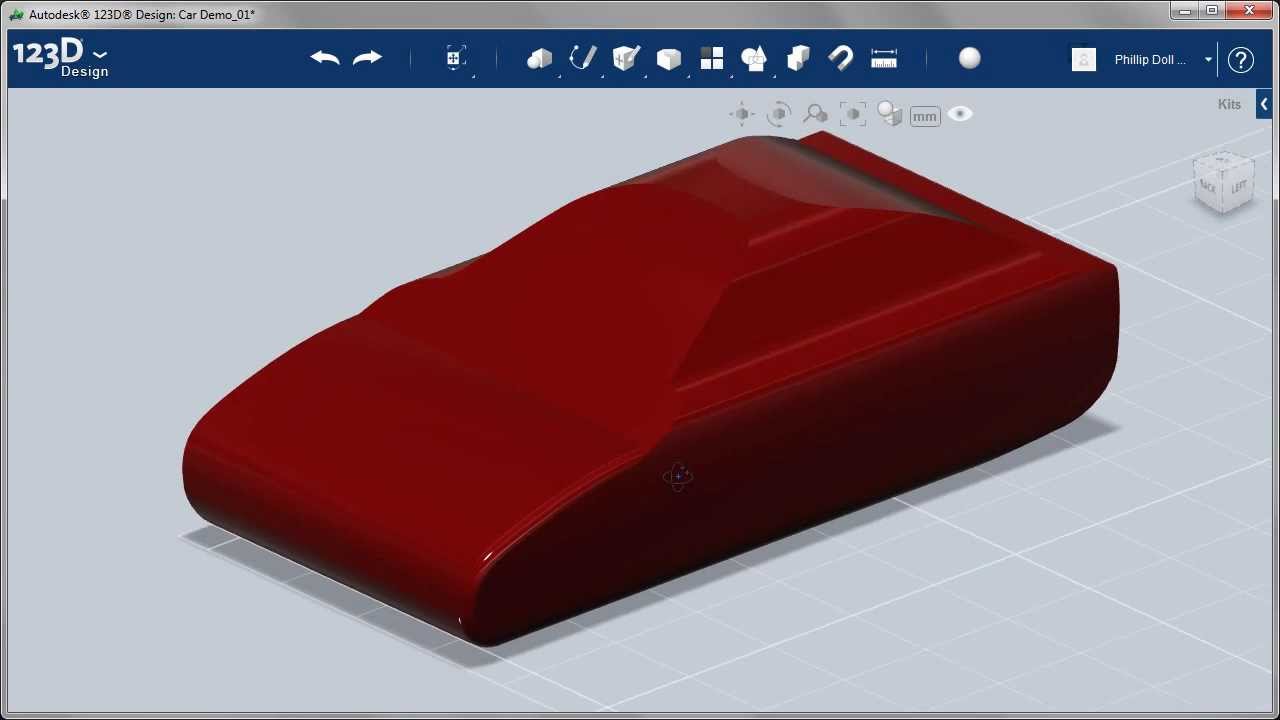 Car Design: Autodesk 123D Design Technical Video Part 5 - YouTube