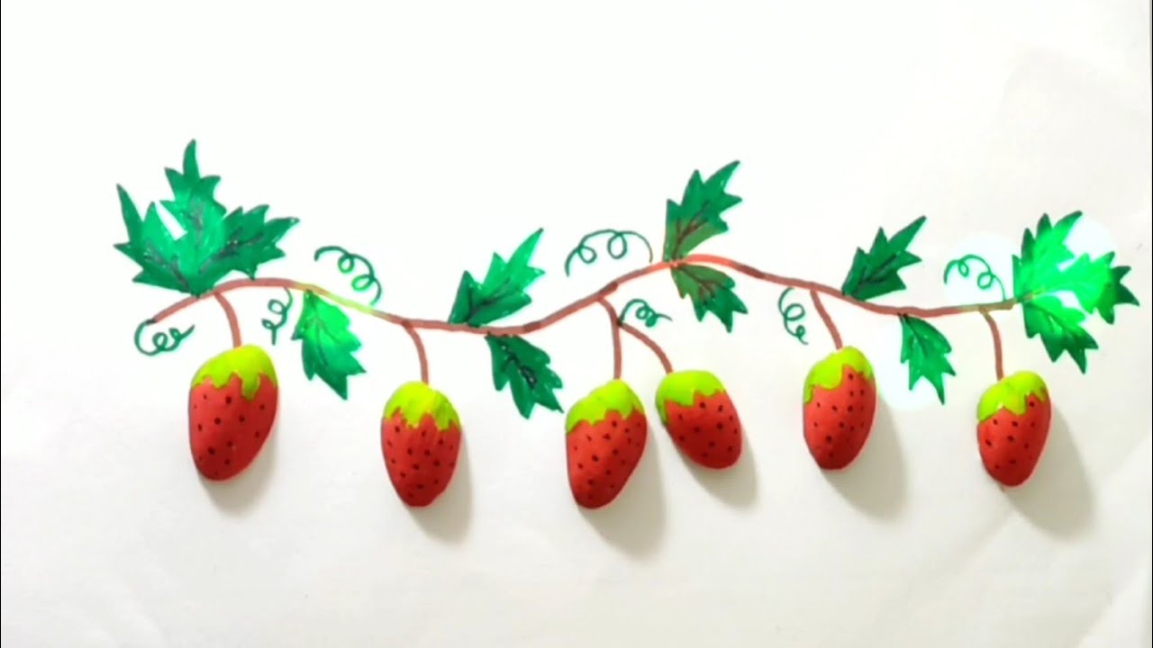 Strawberry 🍓 Pista Activity | Best Out of Waste | Pista Strawberry ...