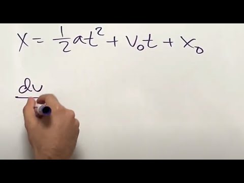 Kinematic equation derivation (x = 1/2at^2 + v0t + x0) - YouTube