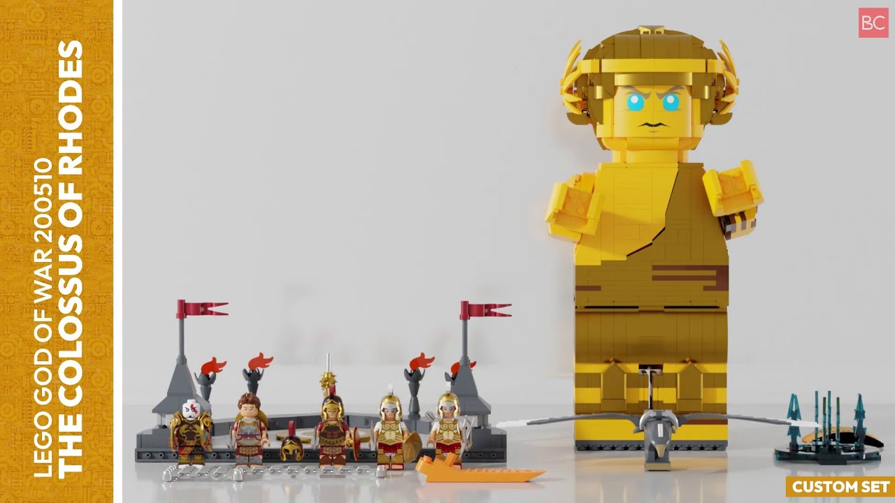 LEGO God of War 200510 - The Colossus of Rhodes (Custom Set) - YouTube