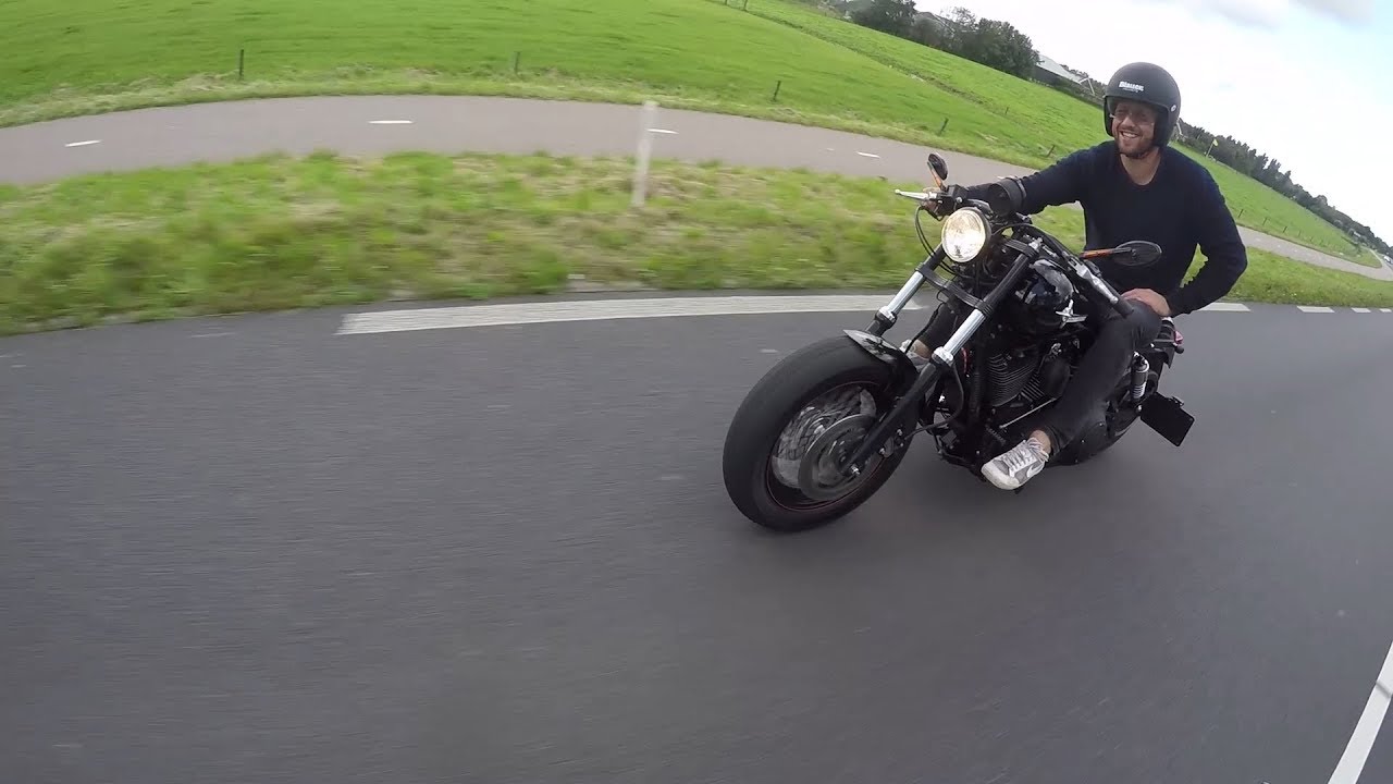 My first ride on a chopper Harley Davidson 88 FXDX DYNA 1500 - YouTube