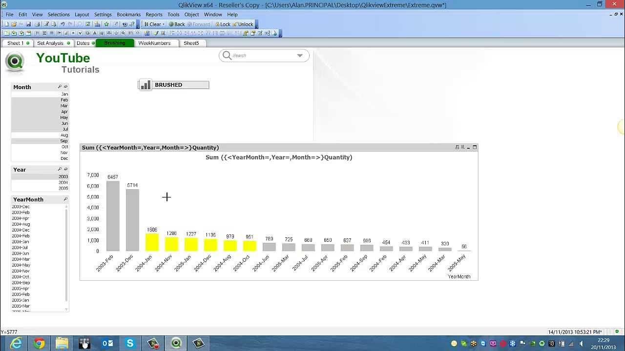 Qlikview Color Brushing Bars by RFB 160 - YouTube