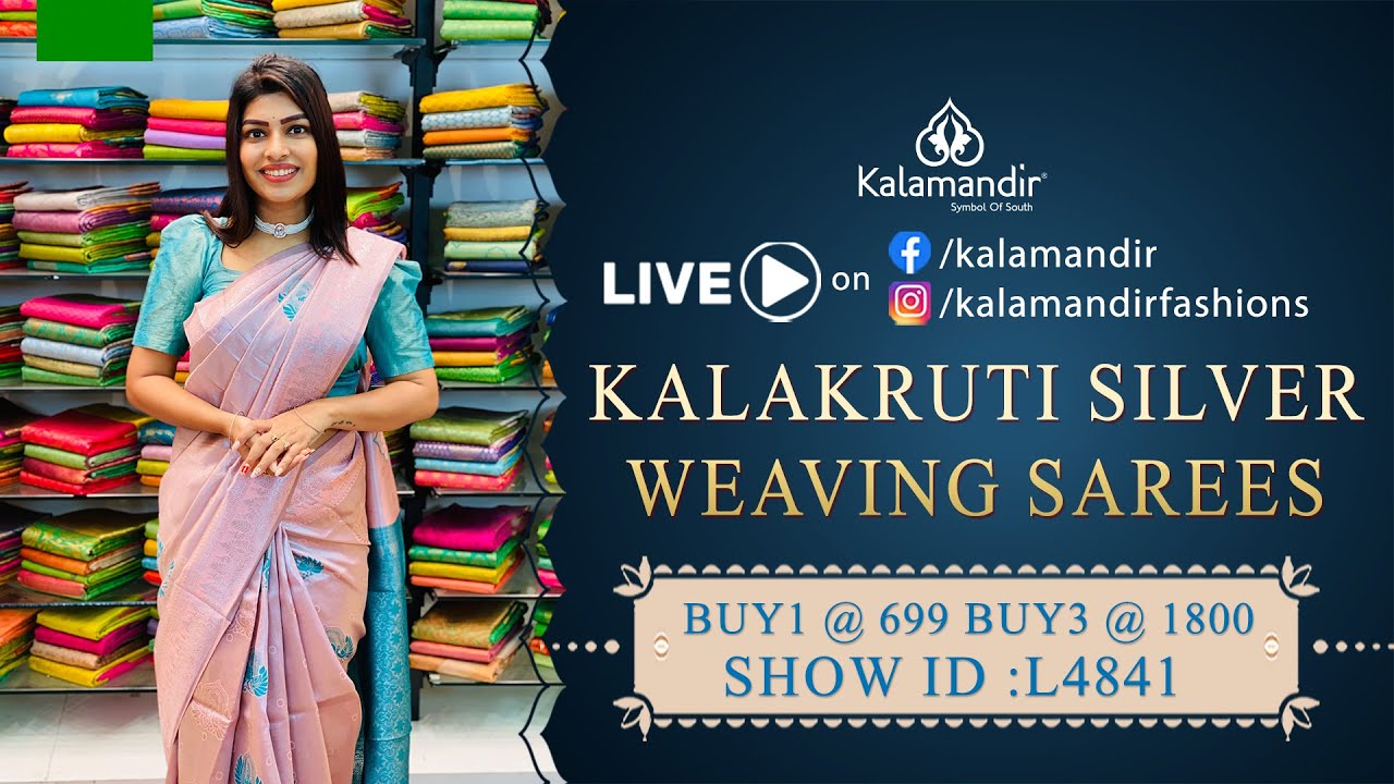 Kalakruti Silver Weaving Sarees Buy1-₹699 / Buy3-₹1800 | WhatsApp ...