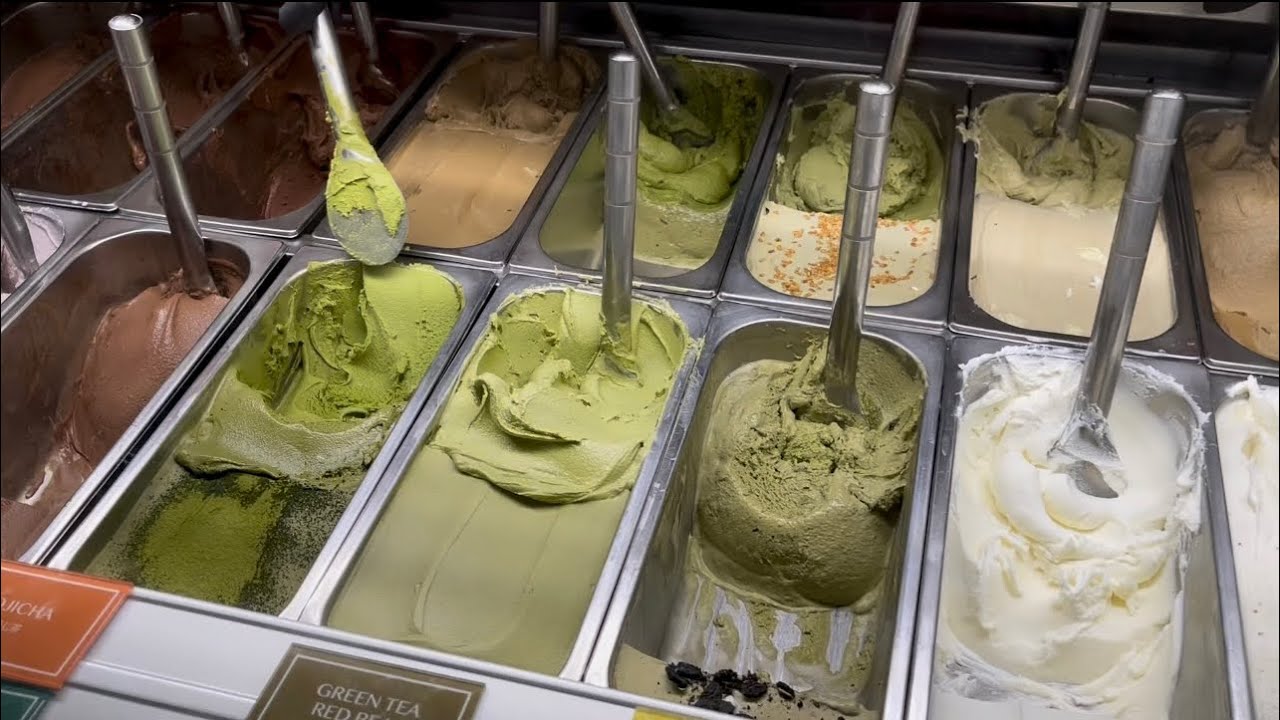 Having matcha & Hokkaido milk ice cream at Azabu Sabo, Icon Siam ...